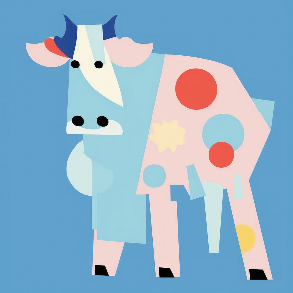 Cow character art livestock cartoon. | Free Photo Illustration - rawpixel