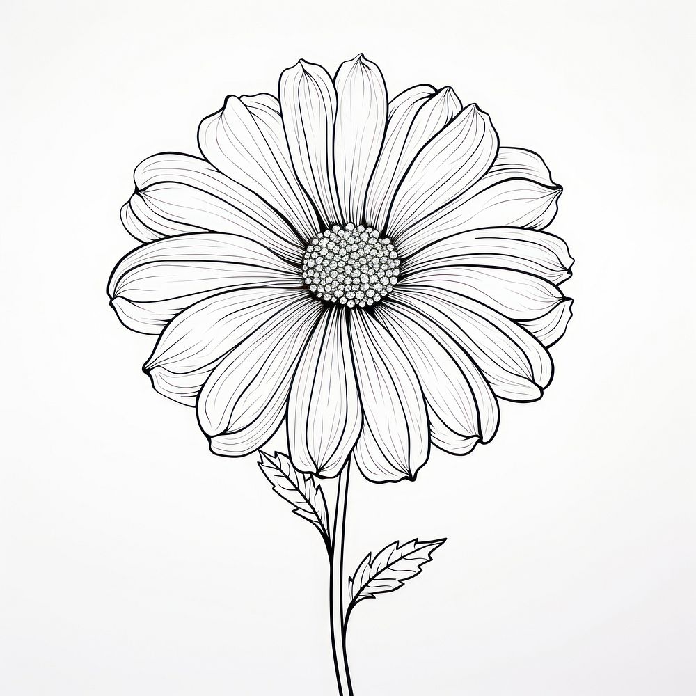 Flower drawing sketch plant. AI | Premium Photo Illustration - rawpixel