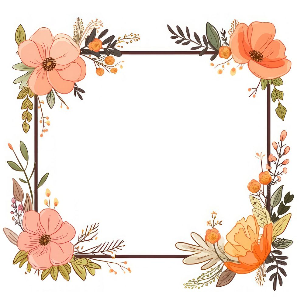 Autumn flower pattern plant art. | Premium Photo Illustration - rawpixel