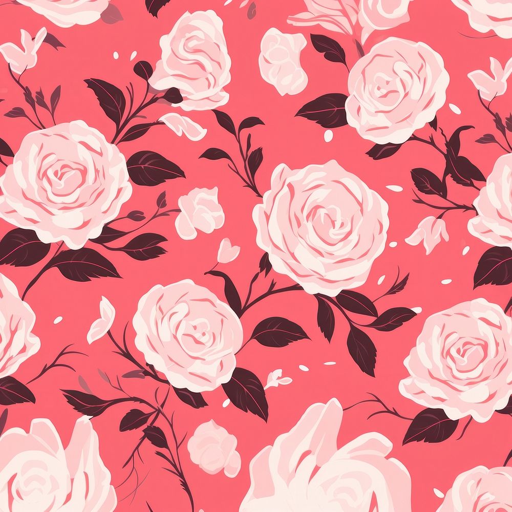 Rose pattern backgrounds flower. | Free Photo Illustration - rawpixel