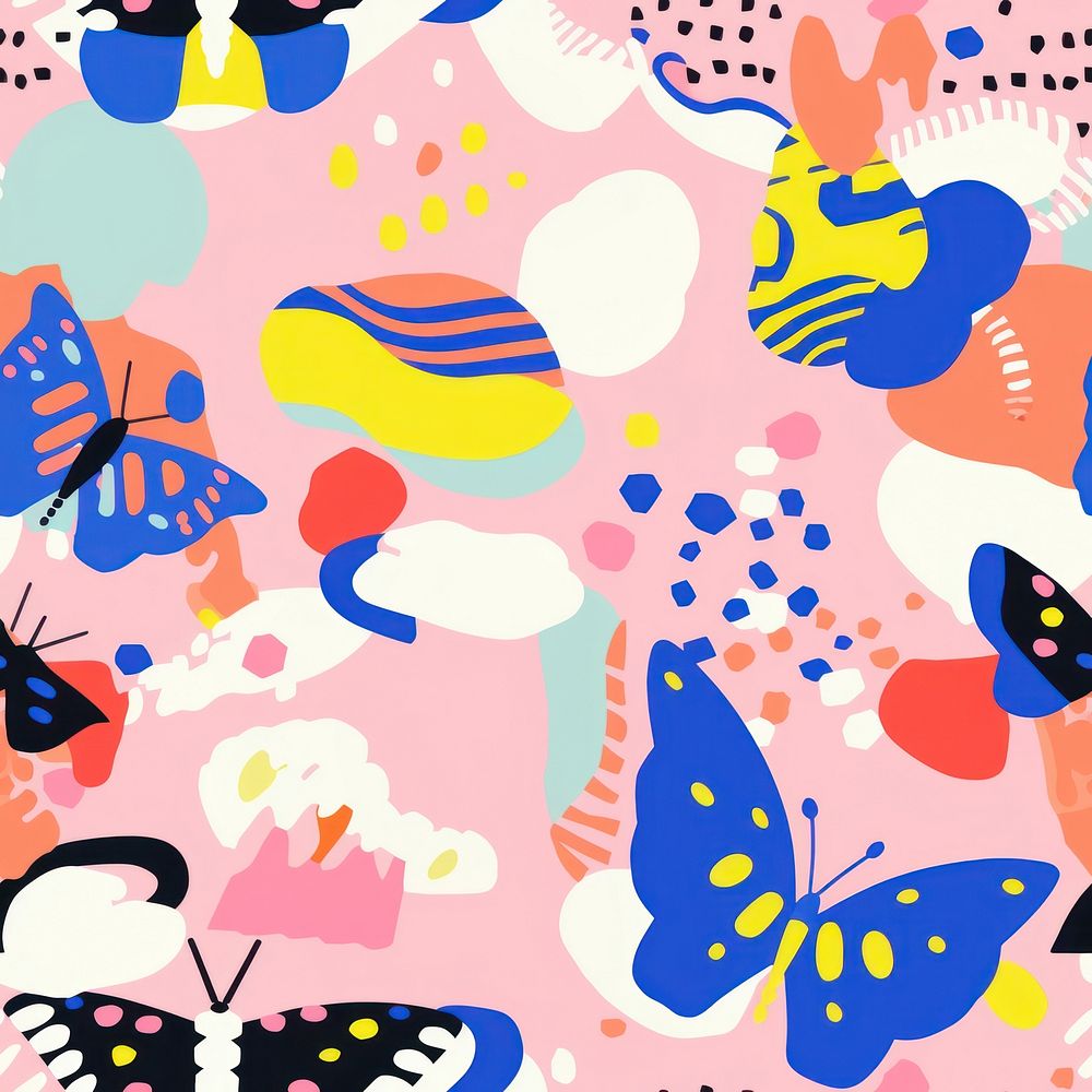 Vibrant butterfly pattern abstract graphics | Premium Photo ...