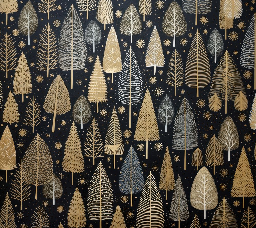 Gold and silver christmas tree | Free Photo Illustration - rawpixel