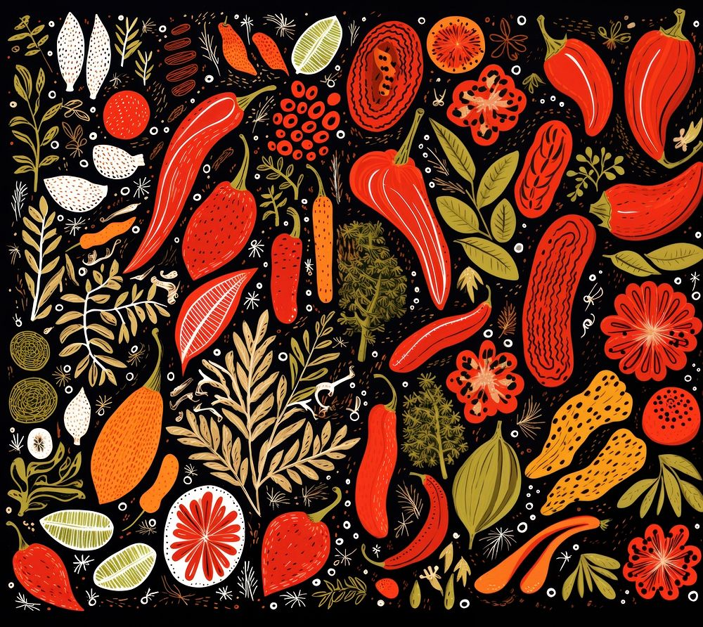 Spices pattern backgrounds creativity. AI | Free Photo Illustration ...