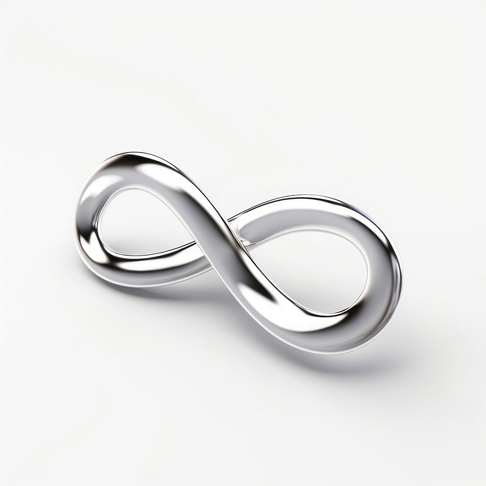 An infinity symbol silver jewelry | Free Photo Illustration - rawpixel