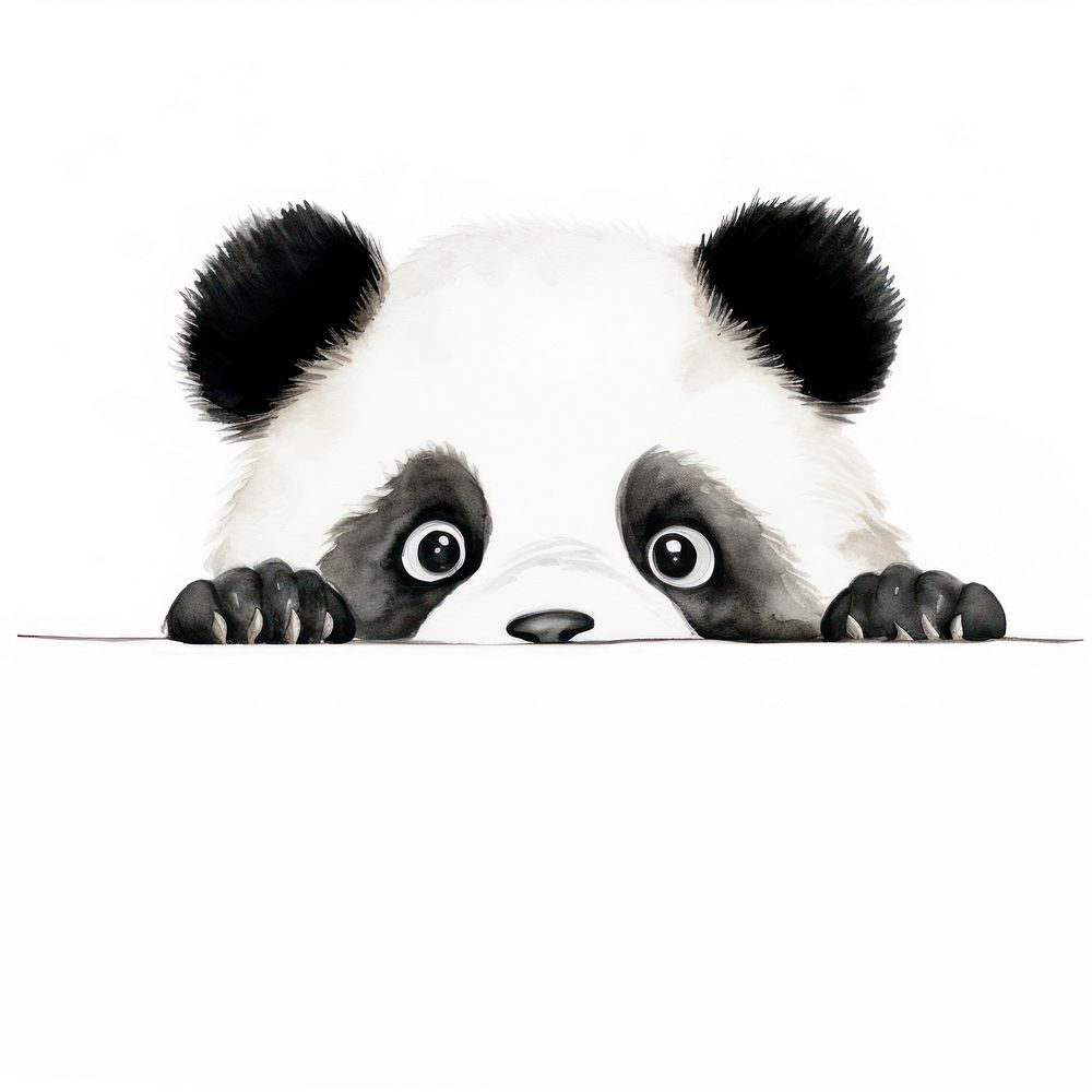 Peeking Panda showing emotion agitated | Premium Photo Illustration ...
