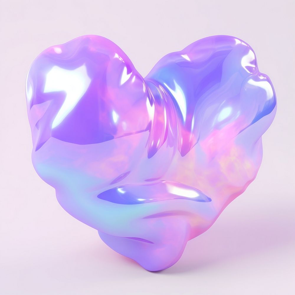Heart abstract purple translucent. AI | Free Photo Illustration - rawpixel