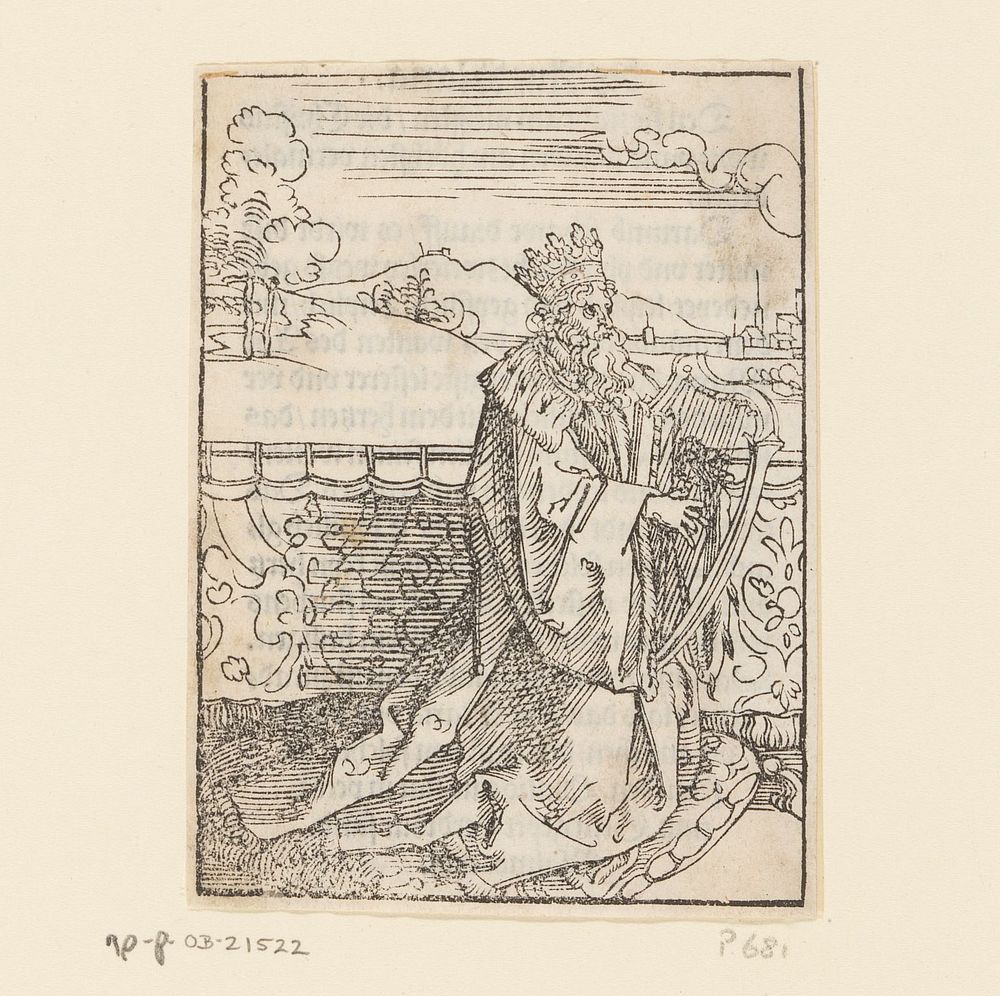 David spelend op de harp | Free Photo Illustration - rawpixel