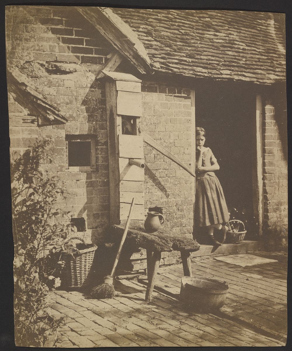 Girl farmhouse doorway John Whistler | Free Photo - rawpixel