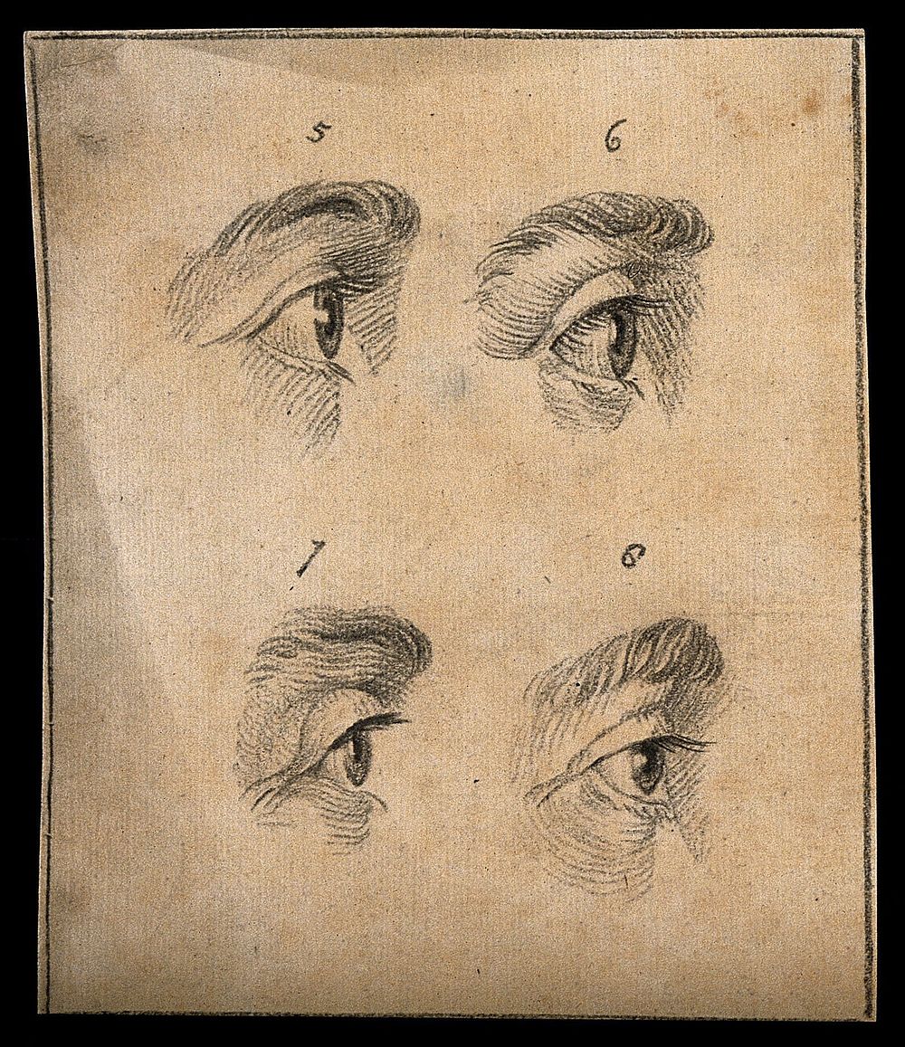Four eyes. Drawing, c. 1794. | Free Photo Illustration - rawpixel