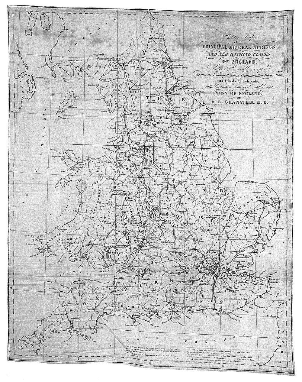 spas England, principal sea-bathing places | Free Photo Illustration ...