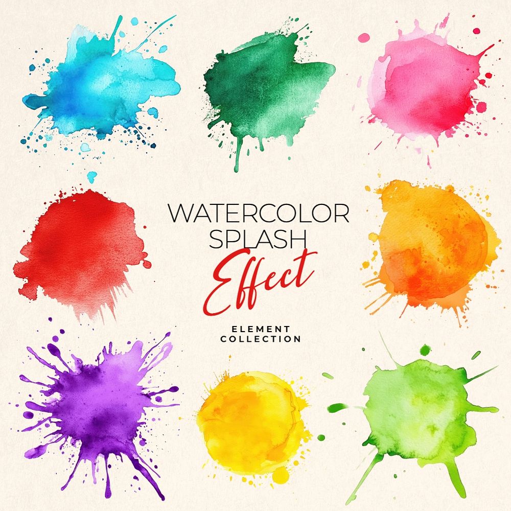 Watercolor splash effect design element | Free Photo - rawpixel