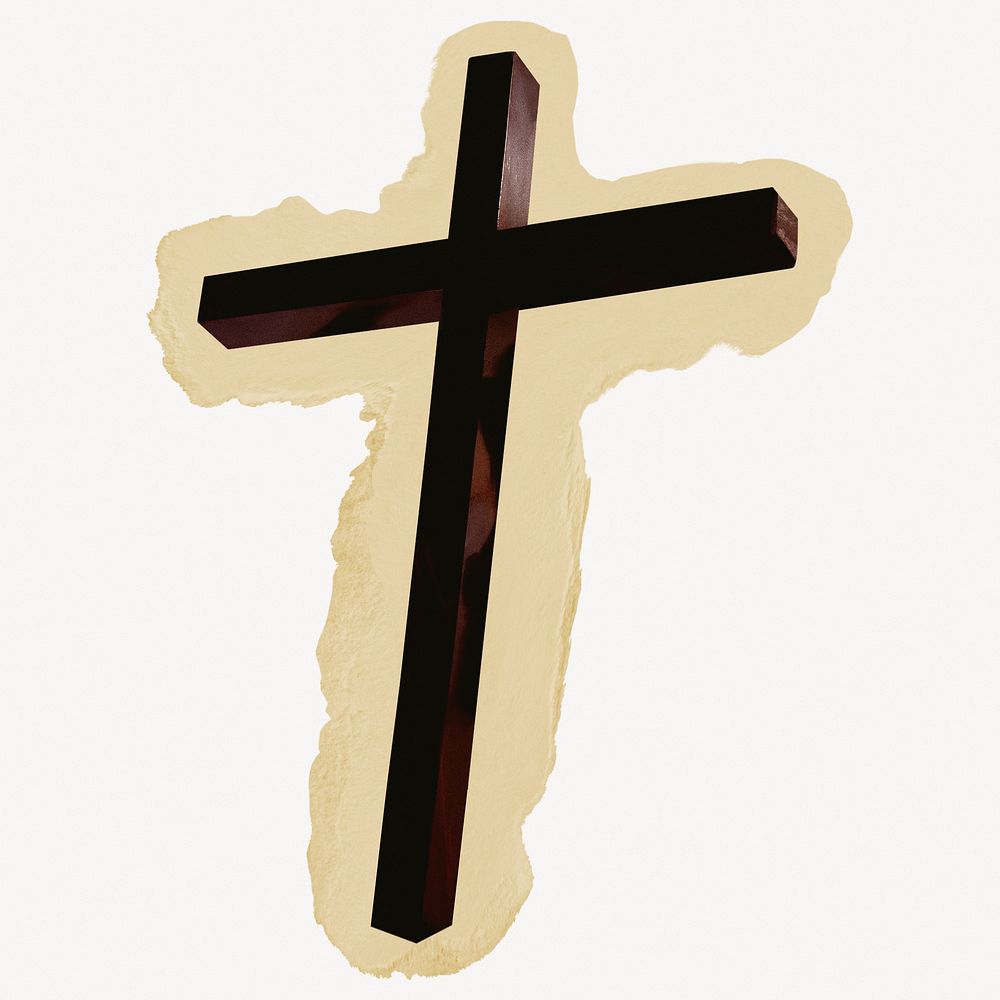 Wooden cross, torn paper design | Premium Photo - rawpixel