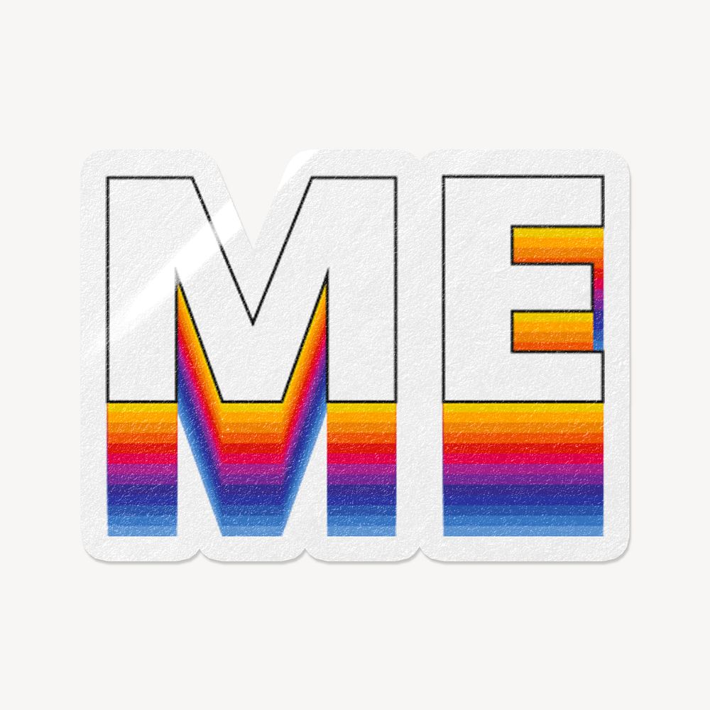 Me word typography, layered retro | Free Photo - rawpixel