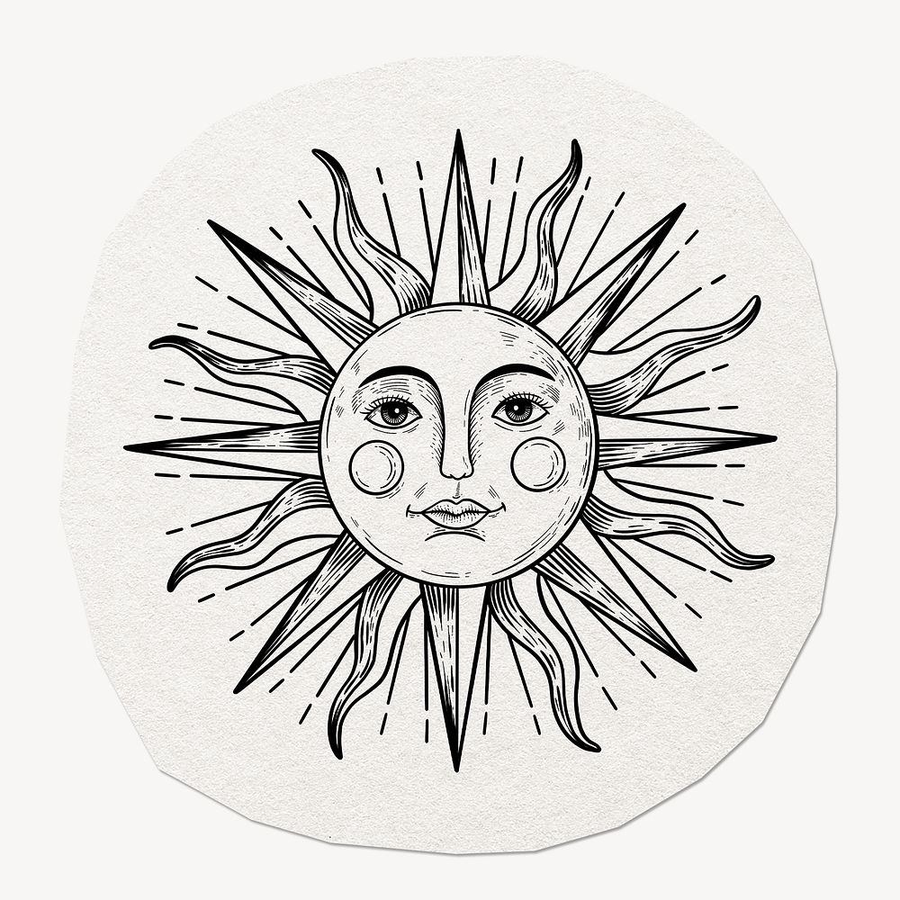 Spiritual sun illustration clipart sticker, | Premium Photo - rawpixel