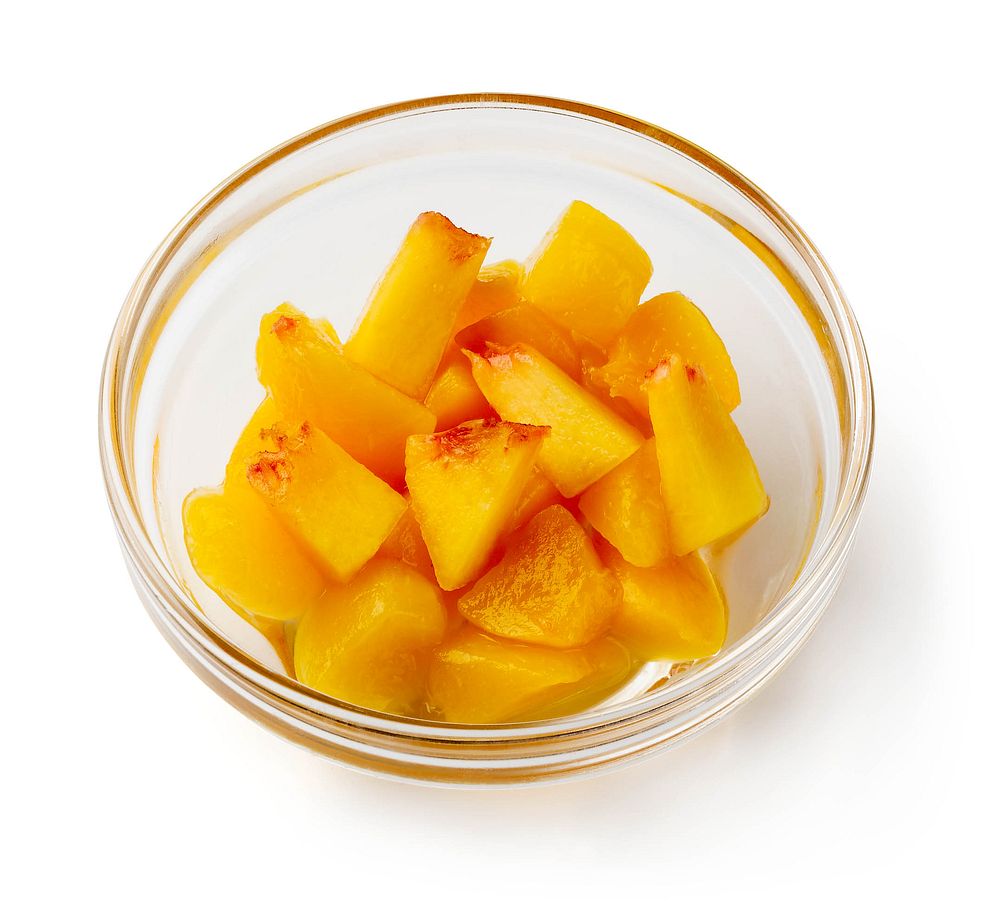 1/4 cup diced peaches in clear | Free Photo - rawpixel