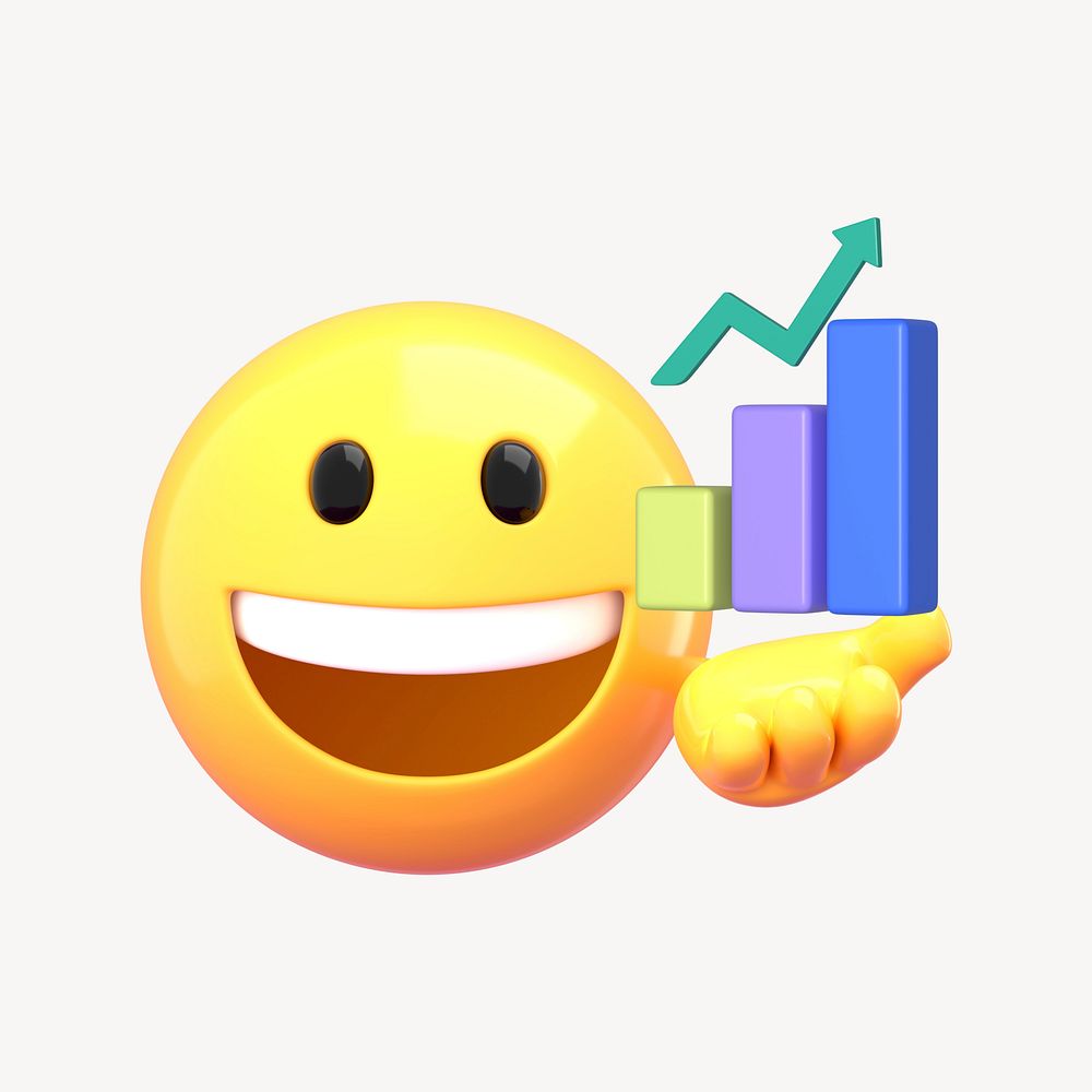 Business growth, 3D emoticon illustration | Premium Photo - rawpixel