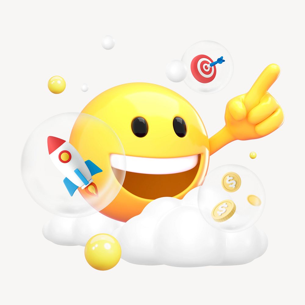 Business target, 3D emoticon illustration | Premium Photo - rawpixel