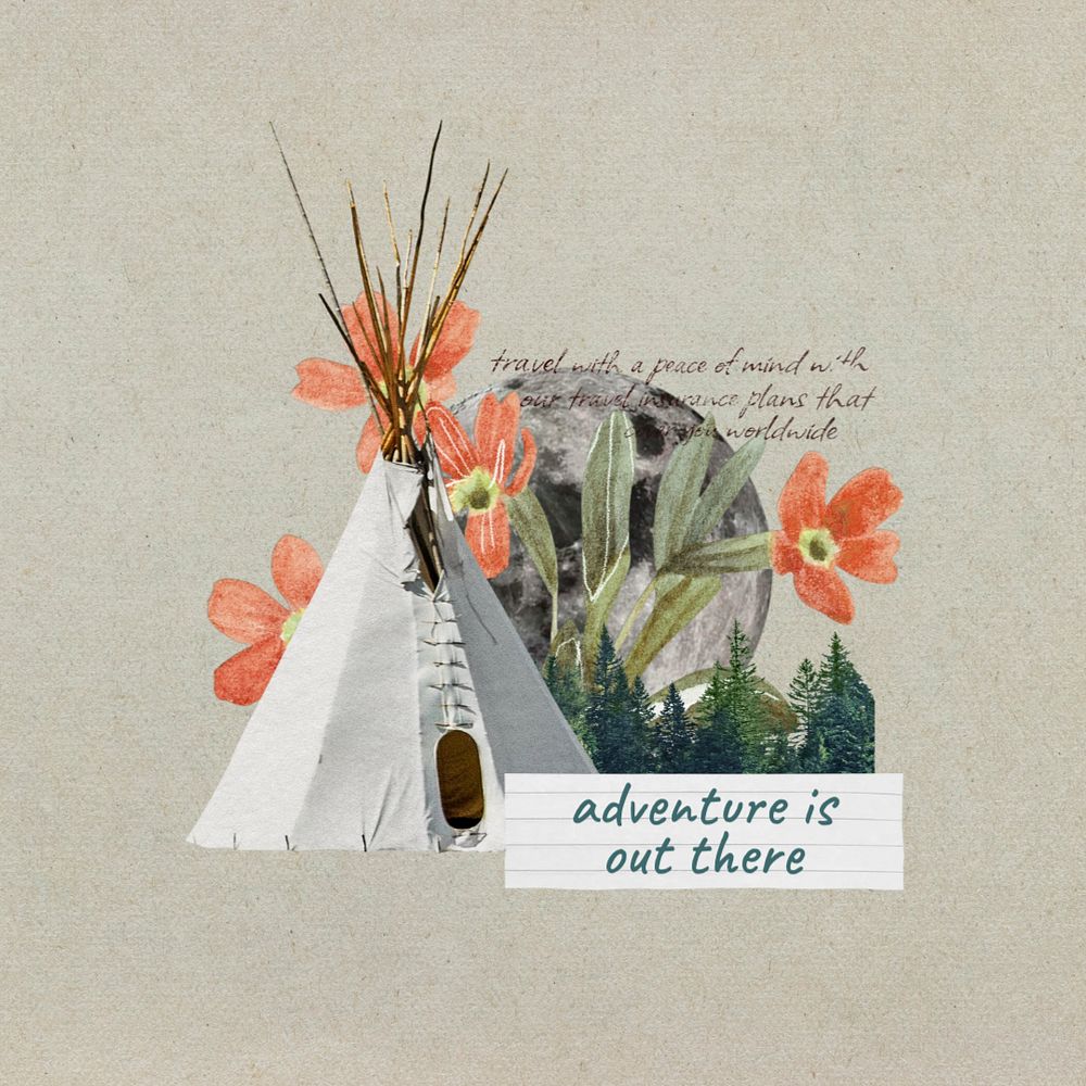 Adventure quote, camping, travel collage | Premium Photo - rawpixel