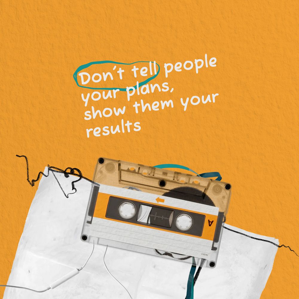 Motivational music quote, cassette tape | Premium Photo - rawpixel
