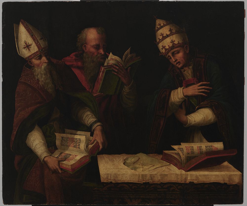Saints Augustine, Jerome and Gregory | Free Photo Illustration - rawpixel