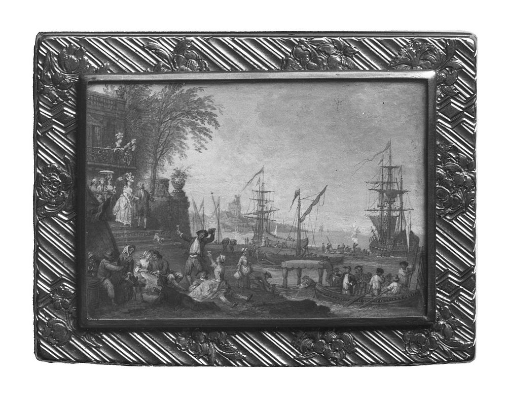 Snuffbox Harbor Scene (18th century) | Free Photo - rawpixel