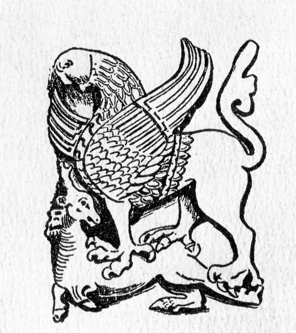 Relief Griffin Attacking Stag (12th | Free Photo Illustration - rawpixel