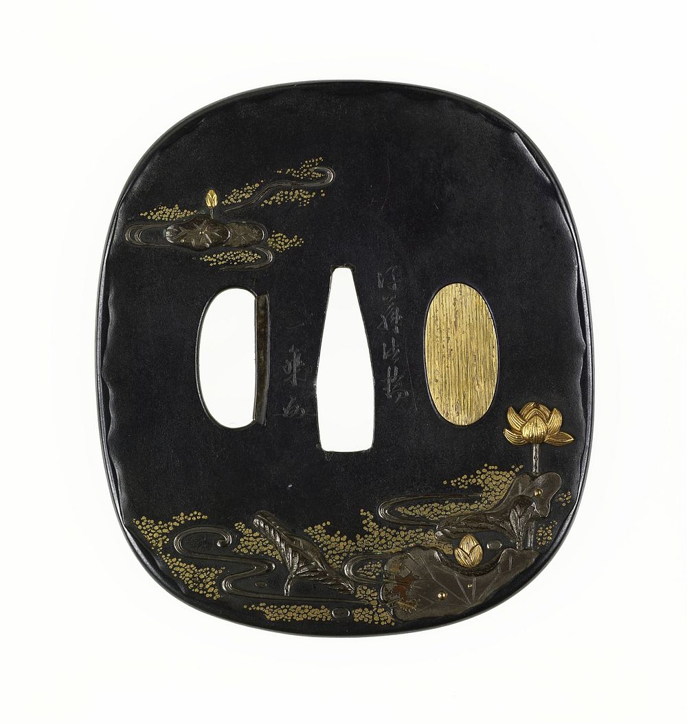 Tsuba Lotus Pond (1824-1862 (late | Free Photo - rawpixel