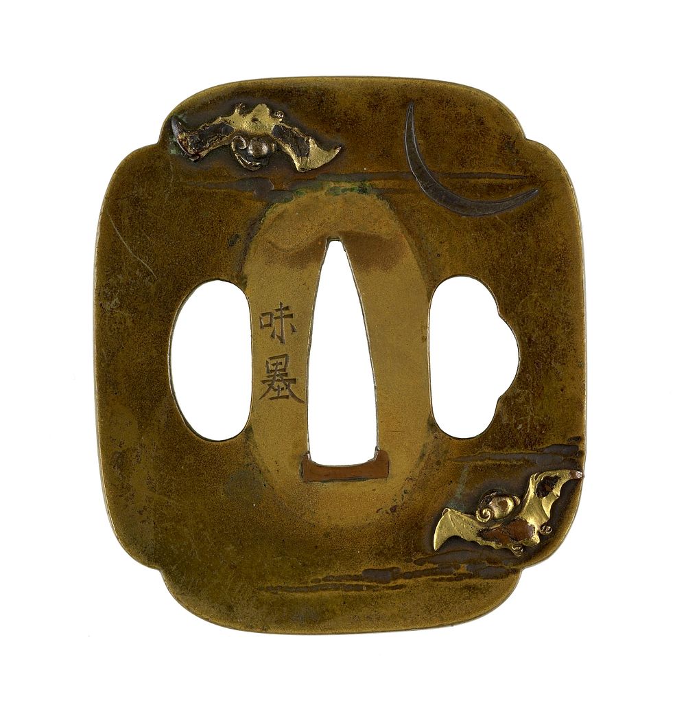 Tsuba Bats and Crescent Moon | Free Photo - rawpixel