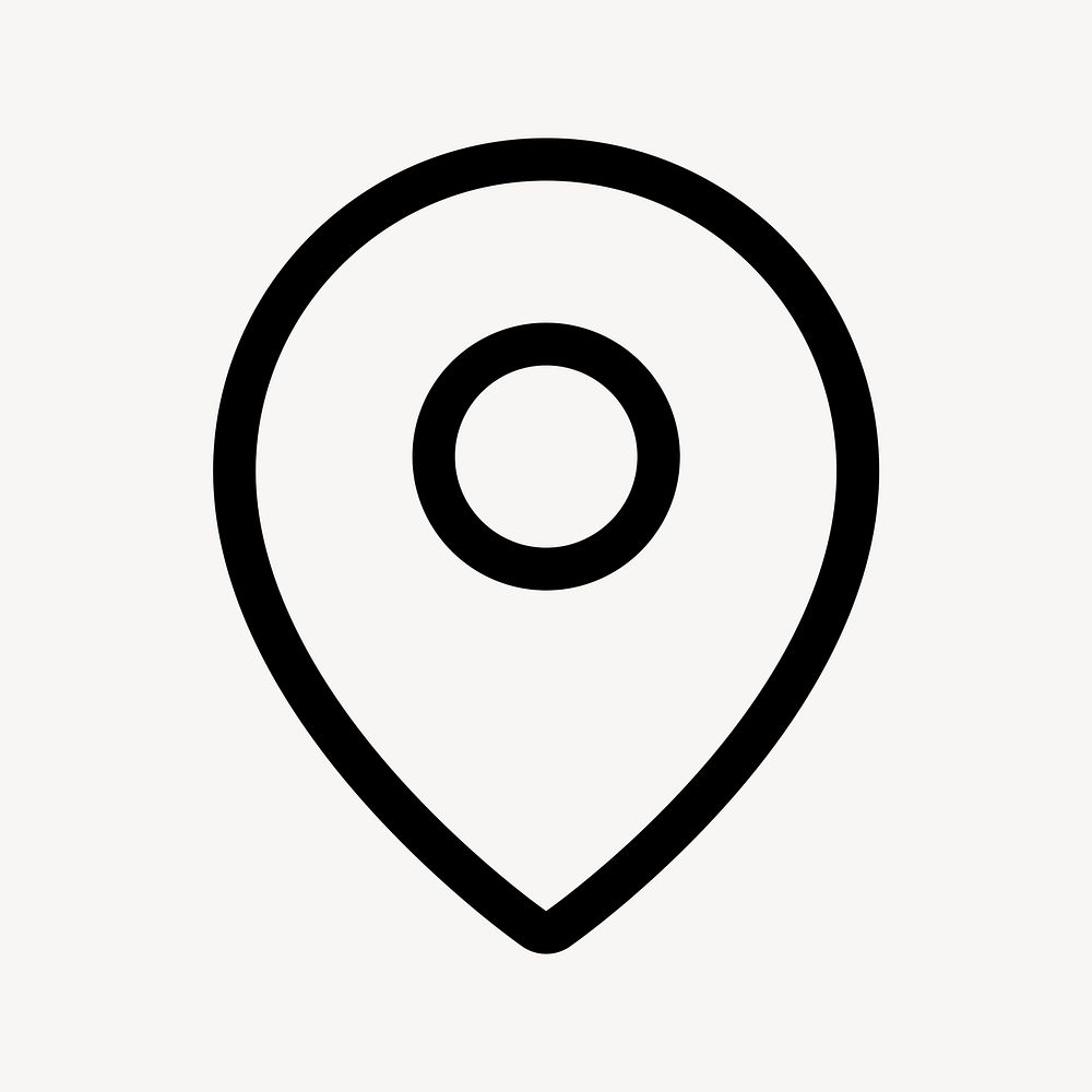 Map pin outlined icon, social | Free PSD - rawpixel