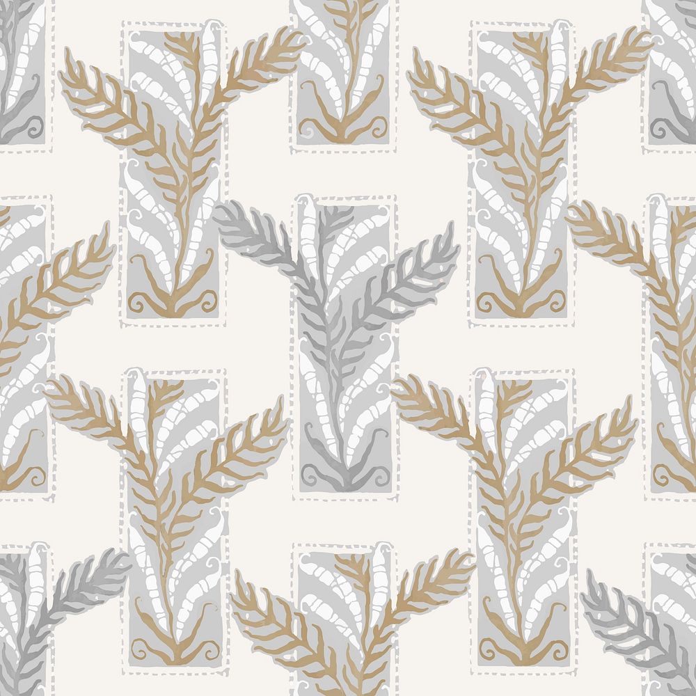 Art Deco botanical pattern, | Premium Vector Illustration - rawpixel