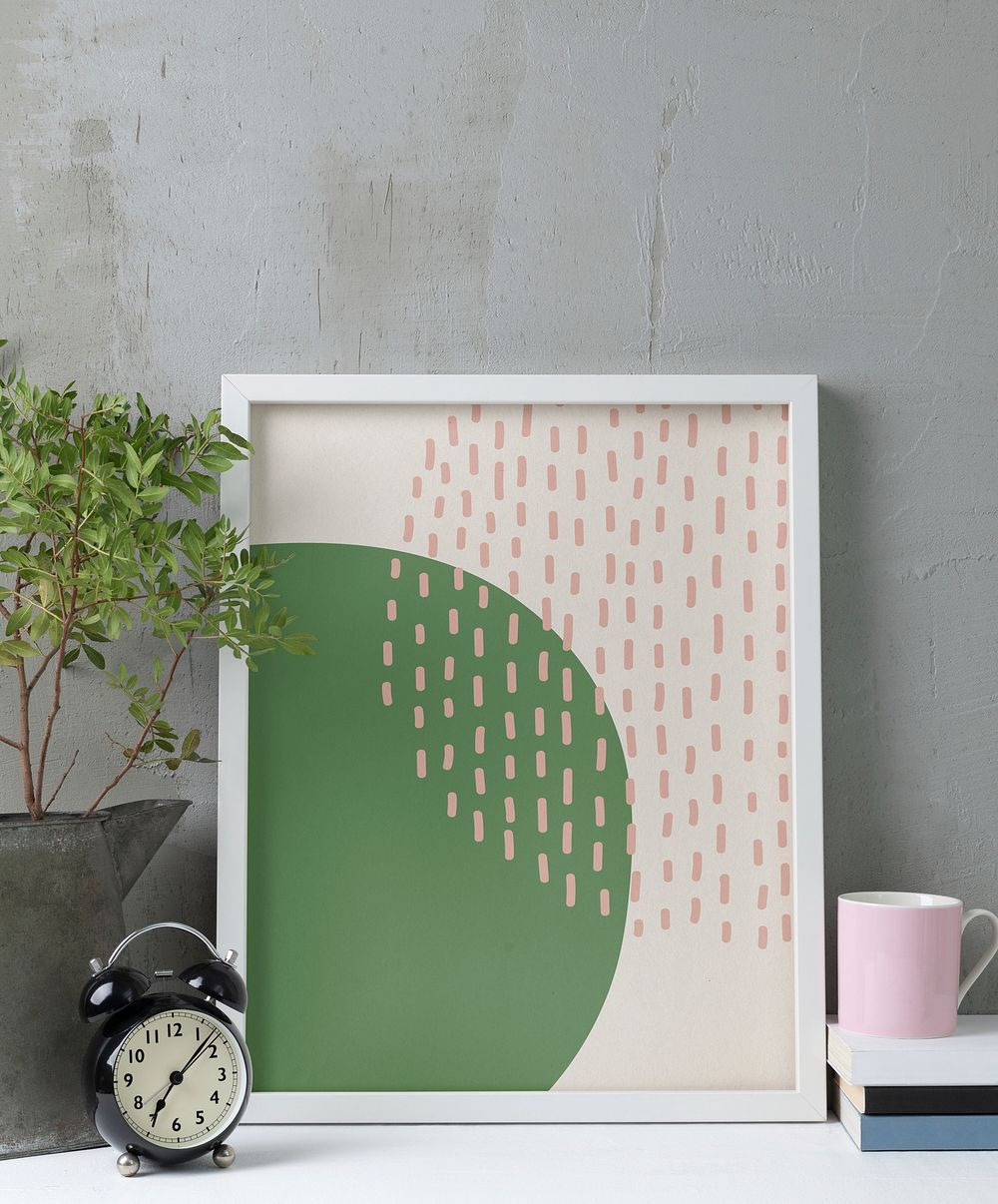 Abstract artwork frame, feminine interior, | Free Photo - rawpixel