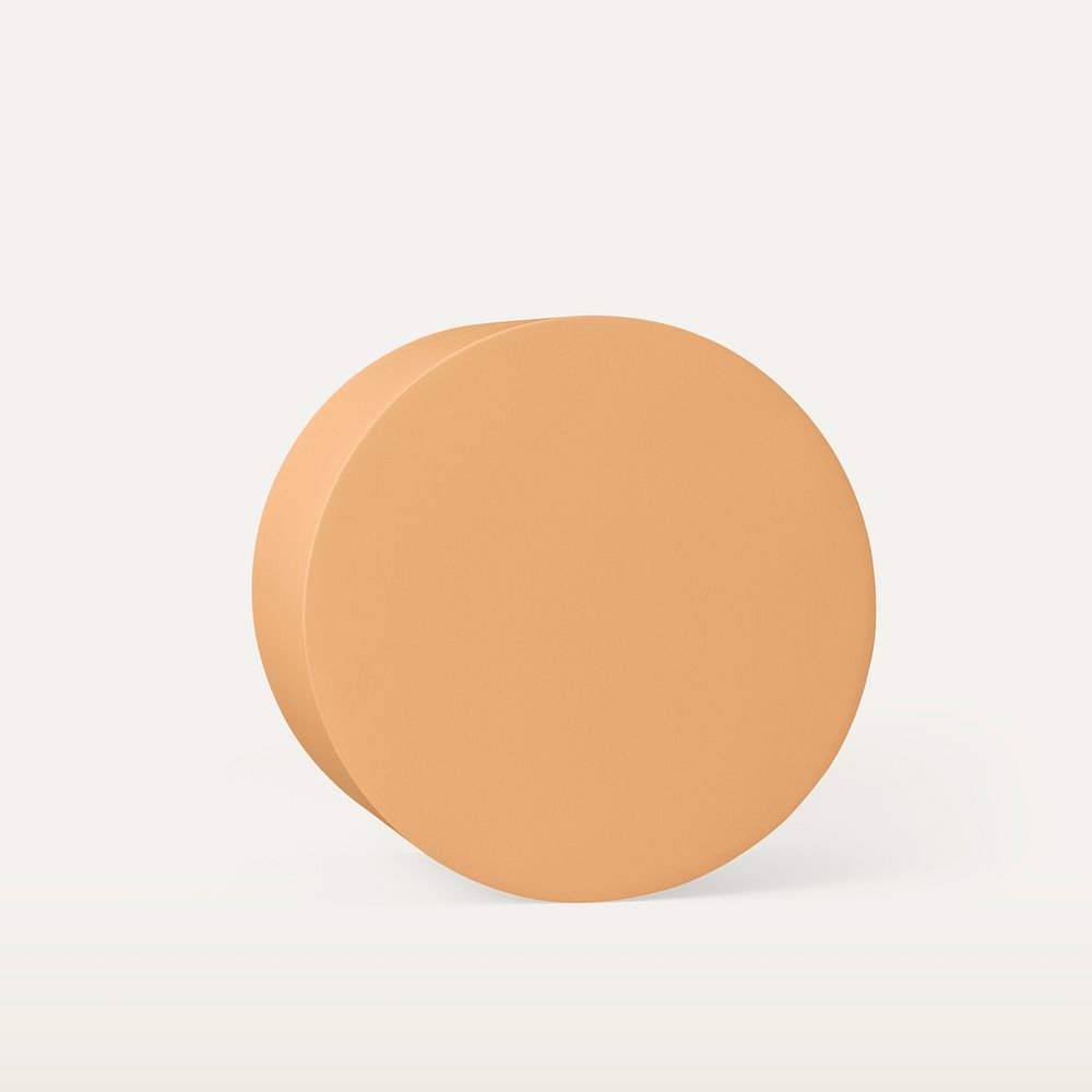 Orange cylinder, geometric shape sticker, | Premium PSD - rawpixel