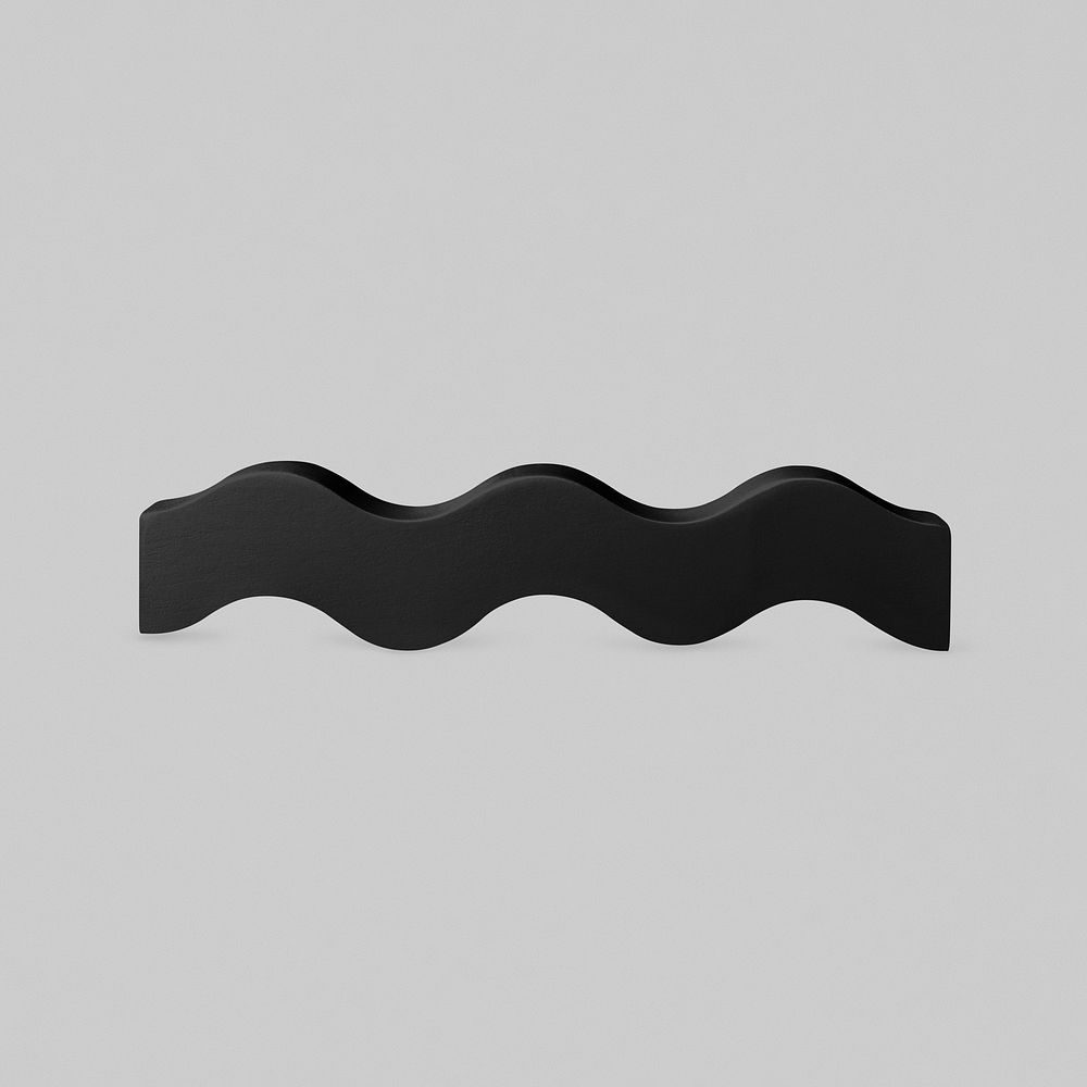 Black wavy shape, abstract geometric | Free Photo - rawpixel