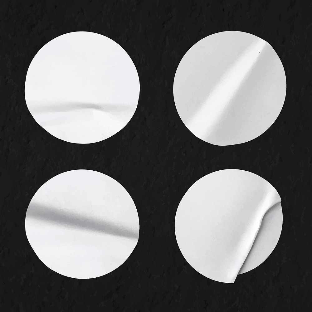Blank round stickers, stationery design | Premium Vector - rawpixel