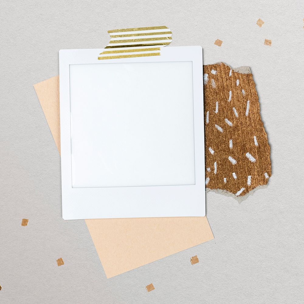 Instant photo frame, brown design | Free Photo - rawpixel