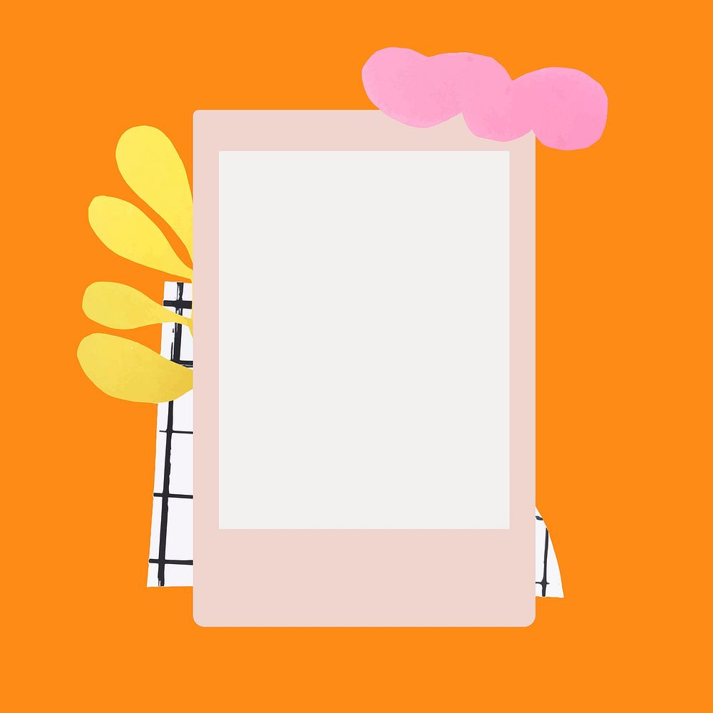 Instant photo frame sticker, cute | Premium Vector - rawpixel