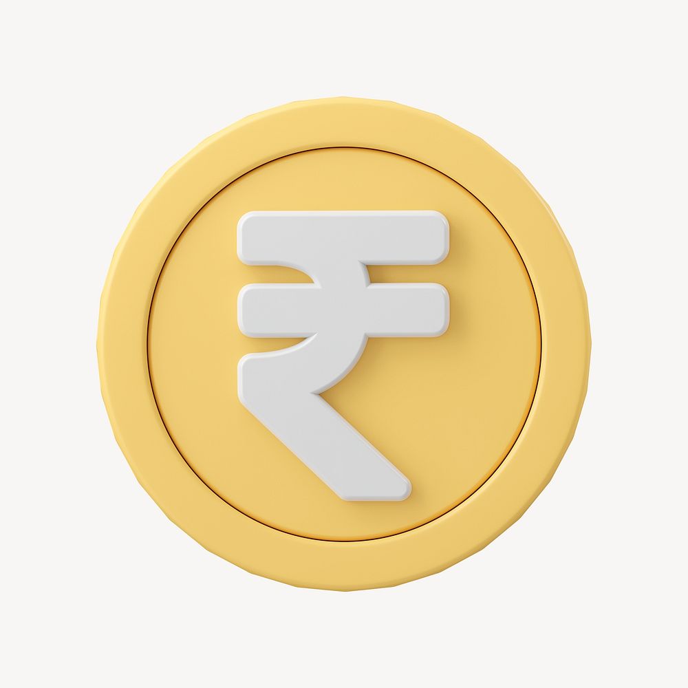 Rupee coin, 3D sticker, Indian | Premium PSD Illustration - rawpixel