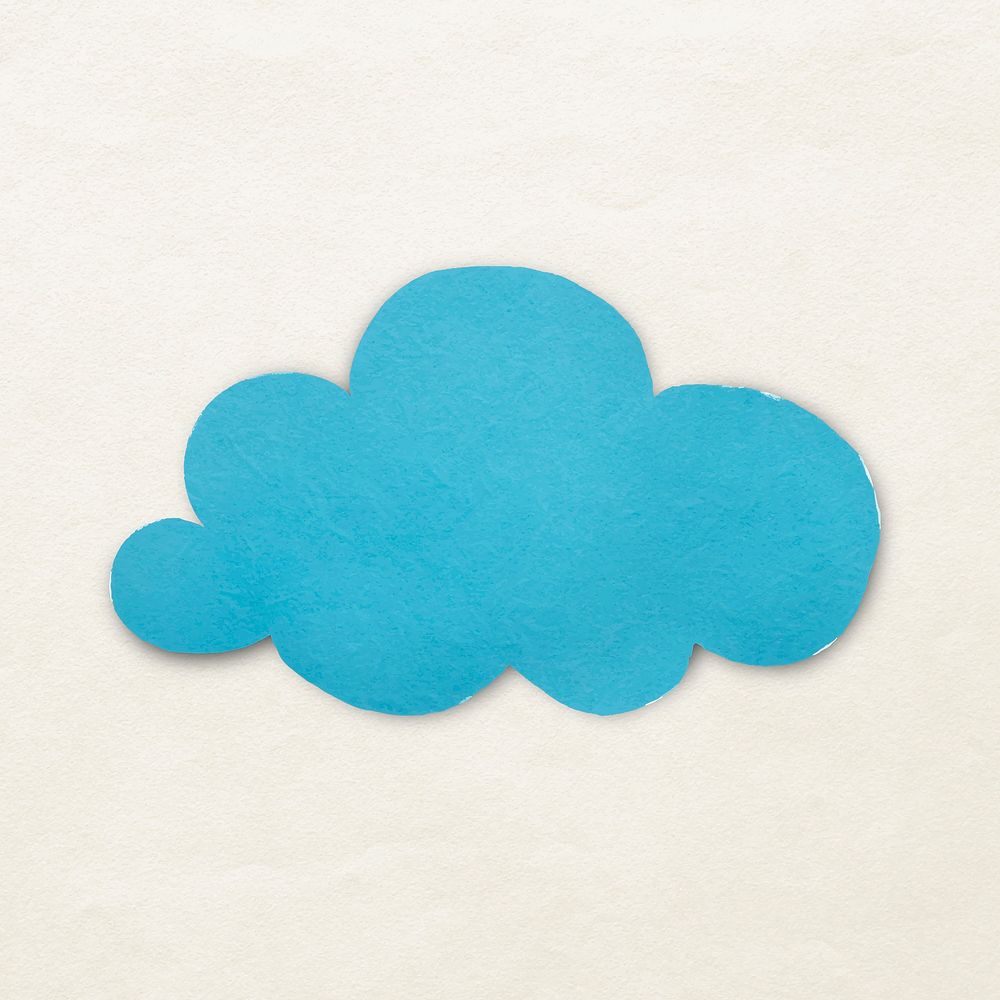 Paper craft cloud sticker vector | Premium Vector - rawpixel