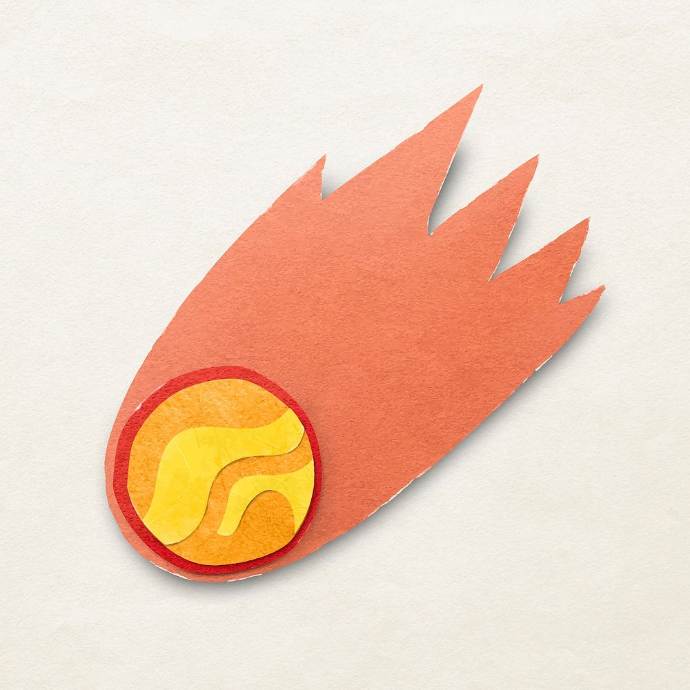 Cute meteorite collage element, paper | Premium Vector - rawpixel