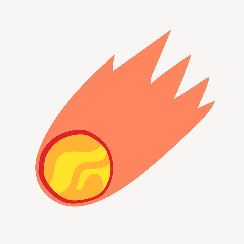 Meteorite clip art, flat design | Free Photo - rawpixel