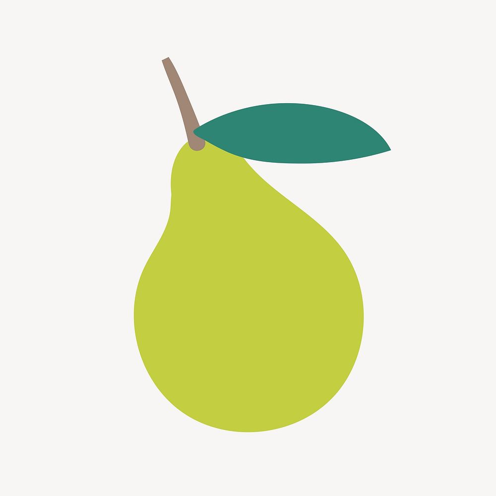 Pear sticker, colorful collage element | Premium Vector - rawpixel