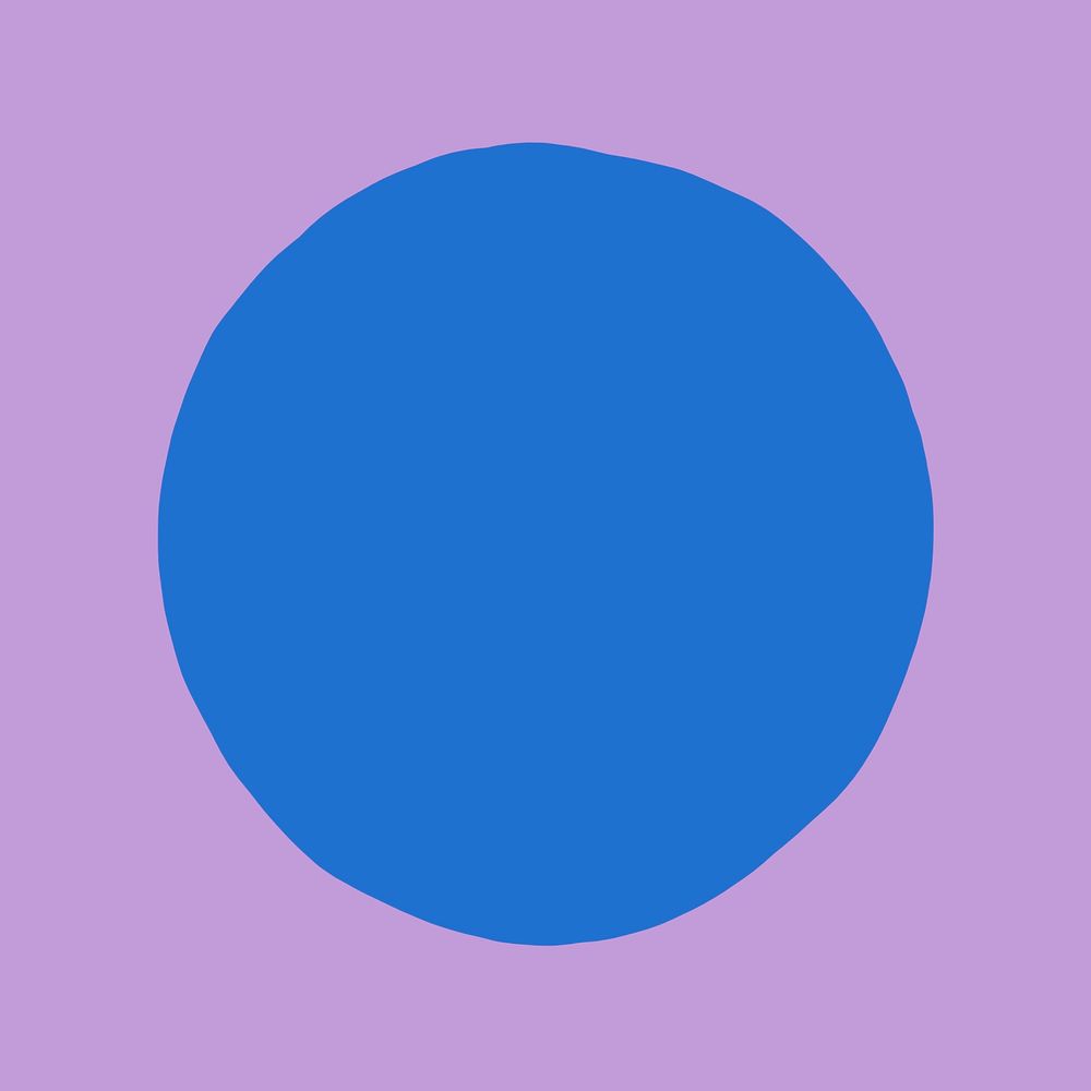Blue circle sticker, cute shape | Free PSD - rawpixel