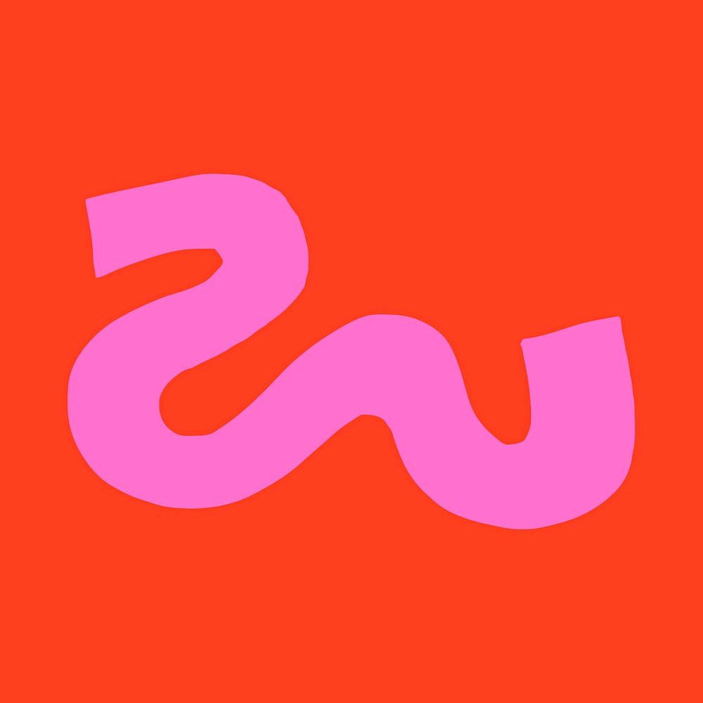 Pink abstract shape sticker, flat | Free Vector - rawpixel