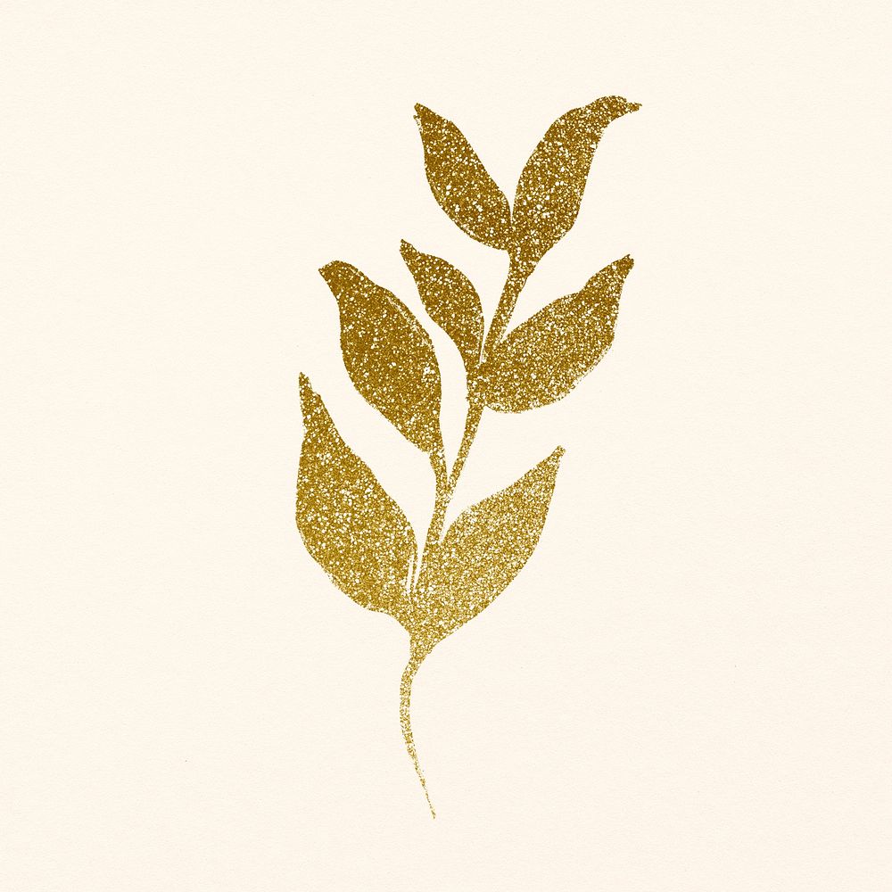 Gold leaf line art, minimal | Free Photo Illustration - rawpixel