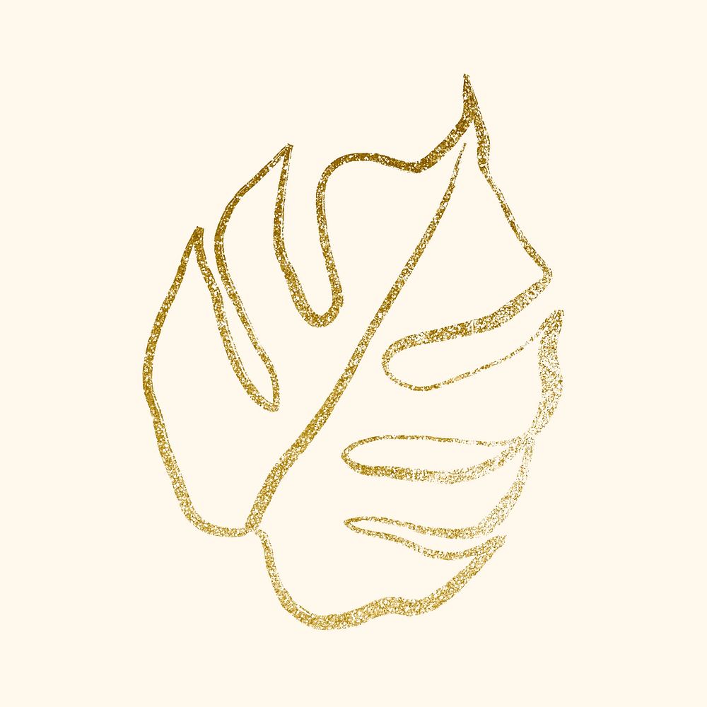 Monstera line art sticker, simple | Premium Vector Illustration - rawpixel
