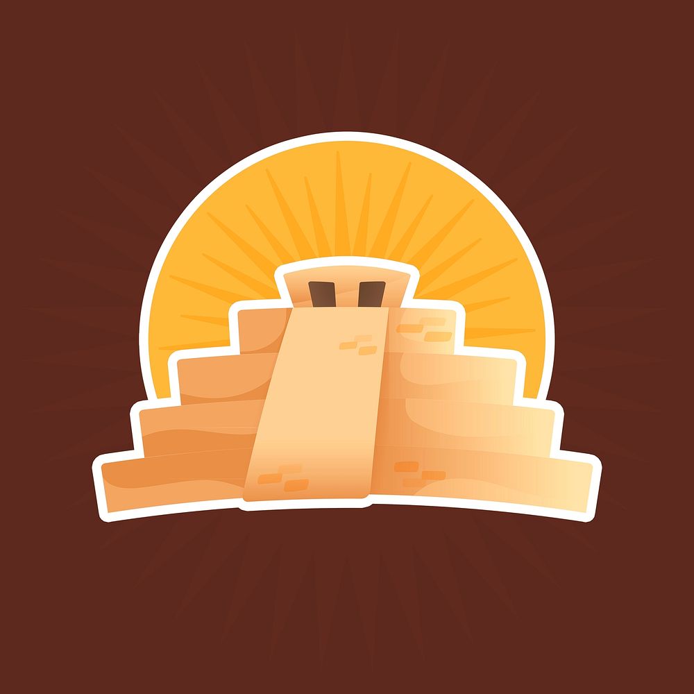 Mayan ruin sticker, Mexican architecture | Premium PSD - rawpixel