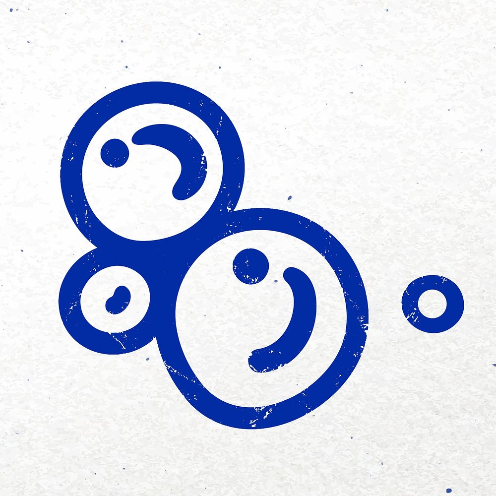 Bubble sticker collage element, blue | Premium Vector Illustration ...