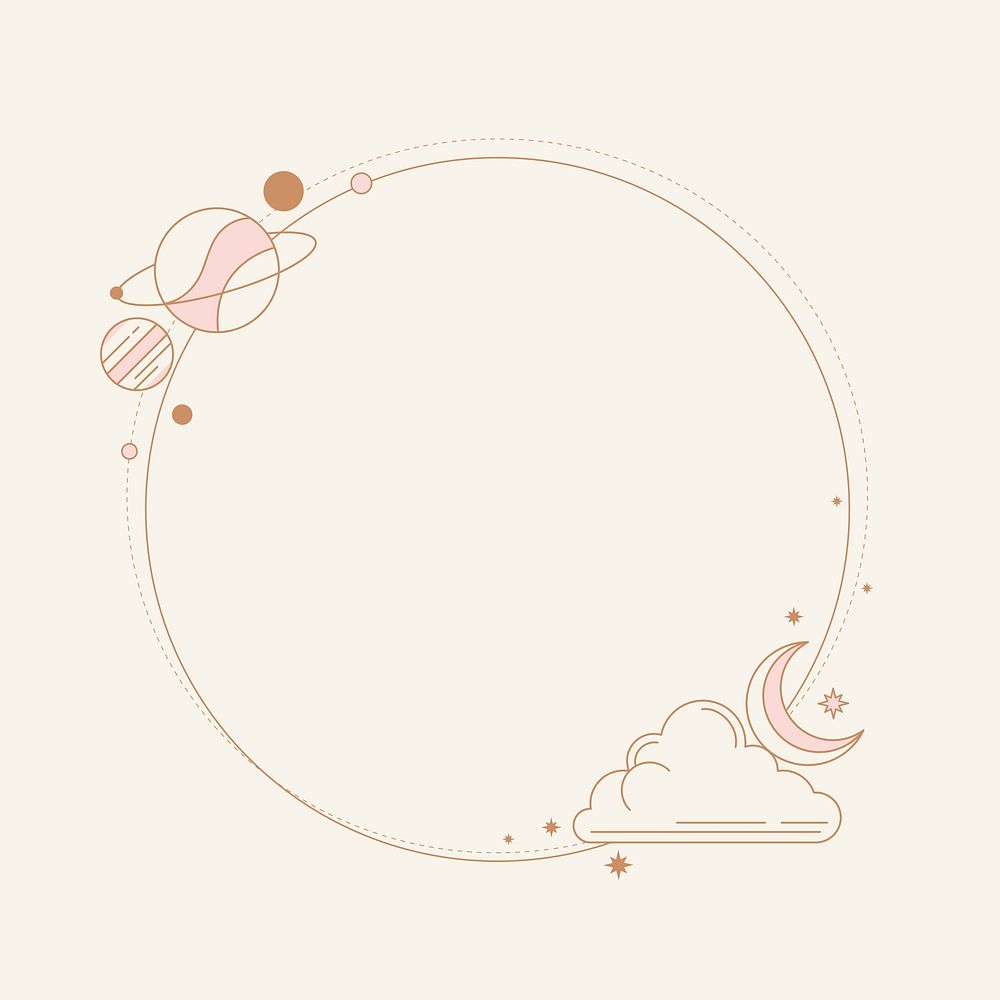 Aesthetic boho frame sticker, simple | Premium Vector - rawpixel