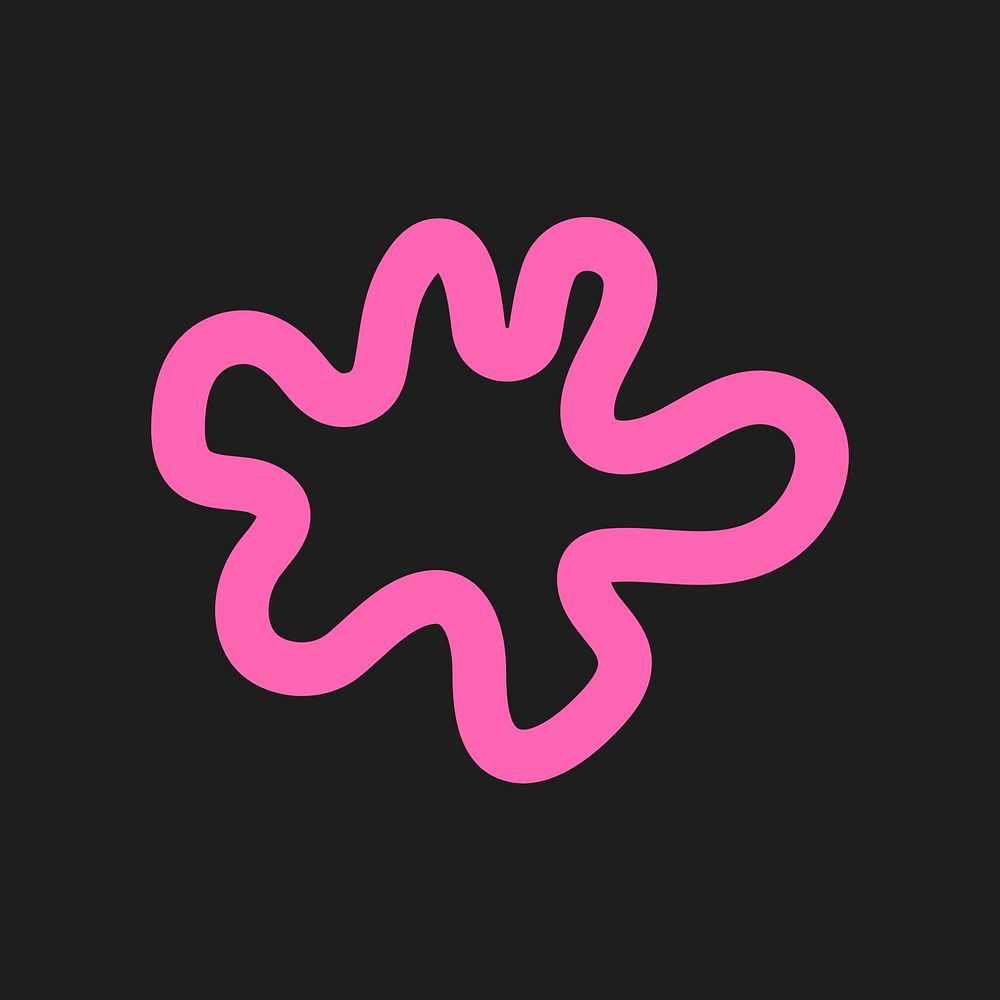 Pink flower squiggle shape collage | Premium Vector - rawpixel