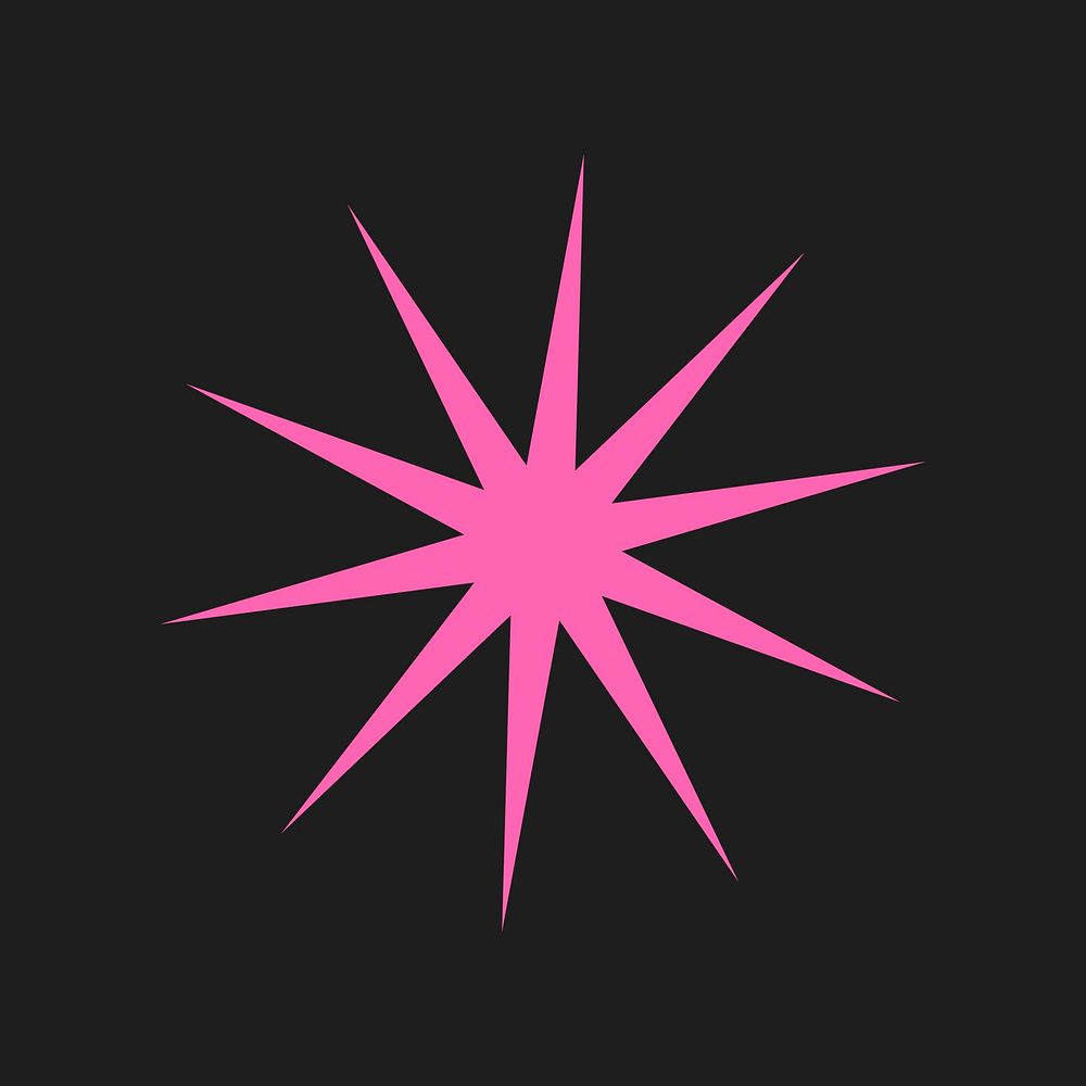 Pink star geometric shape black | Free Photo - rawpixel